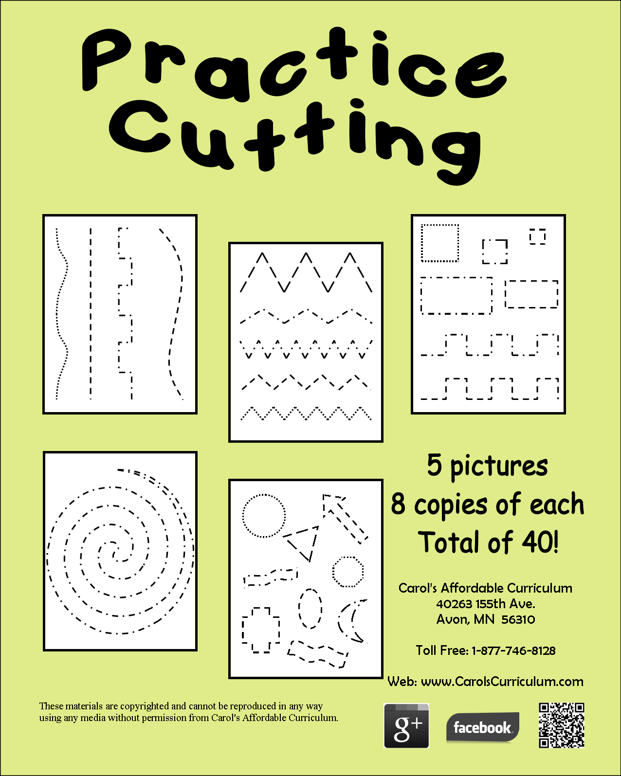 Practice Cutting: Carol's Affordable Curriculum Online store
