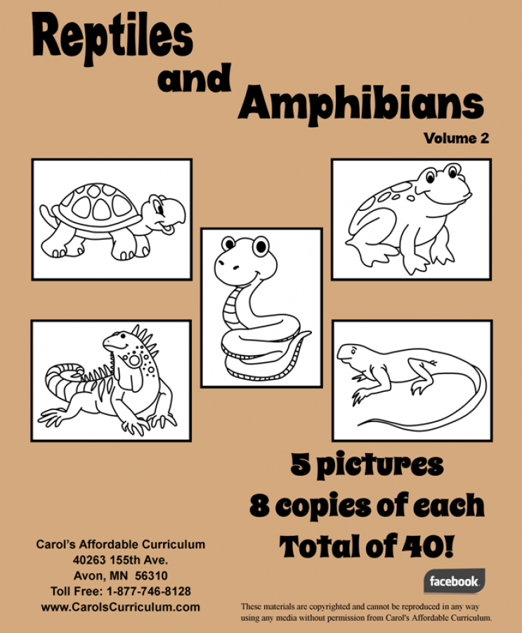 Reptiles and Amphibian Vol. 2: Carol's Affordable Curriculum Online store